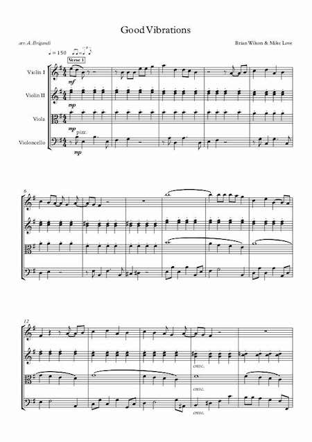 The Beach Boys - Good Vibrations - String Quartet sheet music sheet music